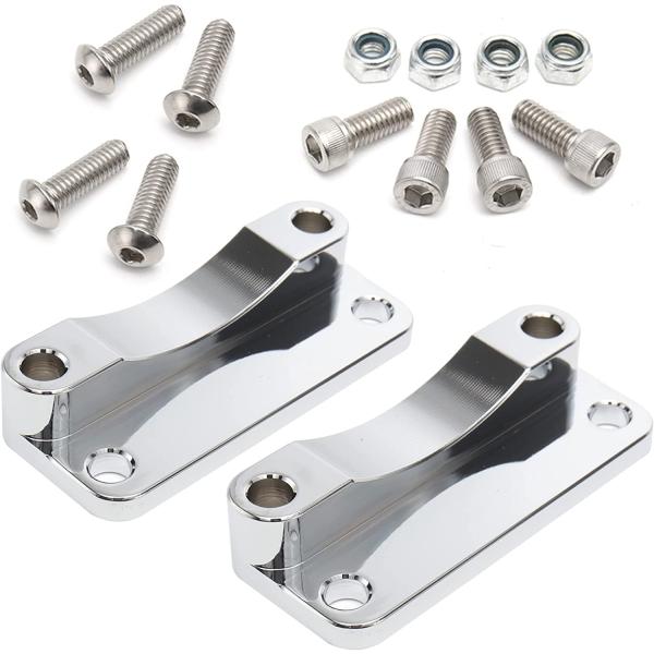 商品名Customoto フロントフェンダースペーサーキット 21インチホイール用 ハーレーツーリング FLHT FLHR 2003-2013 クロームCustomoto Chrome Front Fender Spacer Kit for...