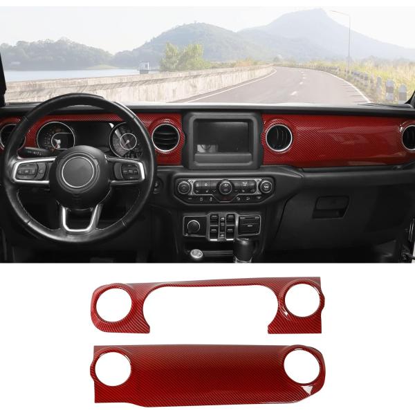 商品名RT-TCZ Center Console Trim Cover Dashboard Control Panel Cover Decorative Interior Accessories for Jeep Wrangler JL J...