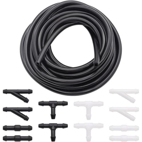 商品名weideer 4メートル フロントガラスウォッシャーホースキット 12個のホースコネクター付き ほとんどの車のフロントガラスウォッシャーノズルと液体ホースに対応weideer 4 Meter Windshield Washer Ho...