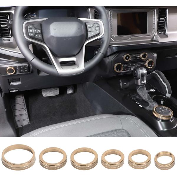 商品名RT-TCZ Center Console Air Conditioner Switch Knob Cover &amp; Headlight Knob Cover &amp; 4WD Wheel Drive Knob Trim Co...