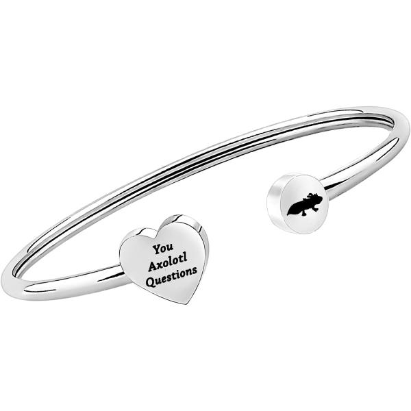 商品名PENQI Axolotl Lovers Gift You Axolotl 質問 ブレスレット メキシカンサラマンダージュエリー Axolotl ギフト レディース ガールズ, middle, 金属, ステンレススチールPENQI A...