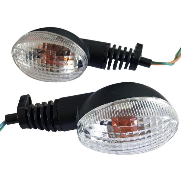 商品名MotorToGo 1Pair Clear Lens Motorcycle Turn Signals Assembly Compatible for 2010 KAWASAKI NINJA 250R (EX250JAFA)ブランド：M...