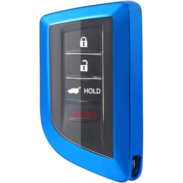 商品名キーフォブカバーケース 2022 Acura MDX リモートホルダー スキンプロテクター キーレスエントリースリーブアクセサリー (ブルー)Key Fob Cover Case Fit for 2022 Acura MDX Remo...