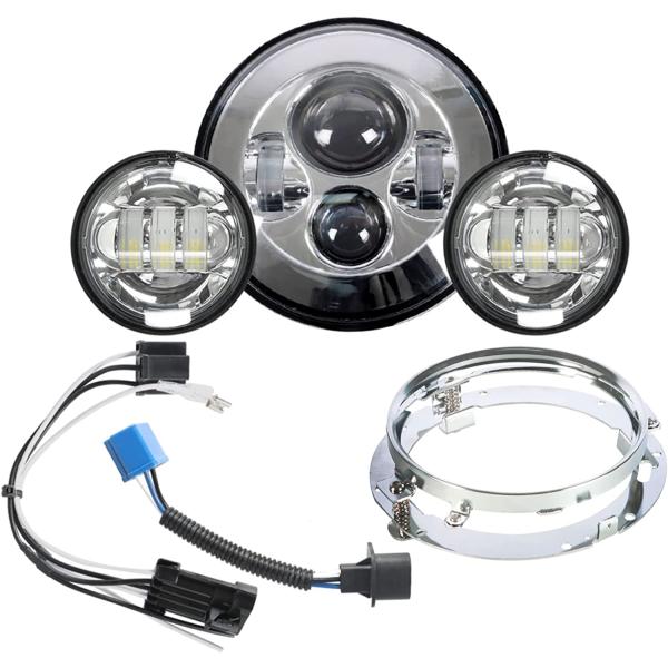 商品名GXYWADY Motorcycle 7 Inch LED Headlight &amp; 4.5 Inch Auxiliary Passing Lights Replacement for Road Kingブランド：GXYWADY...