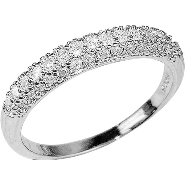 商品名Full Diamond Three Rows Zirconia Ring for Women Simple Fashion Jewelry Popular Accessories for Wife Little Girls Jewe...