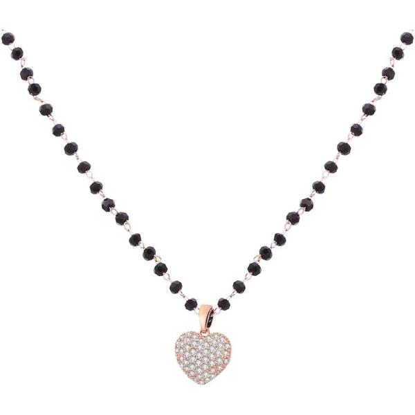 商品名SPRING YOW CZ Zircon Gold Heart Chokers Necklaces For Women Female Rhinestone Beads Chain Love Charm Trendy Jewelry A...