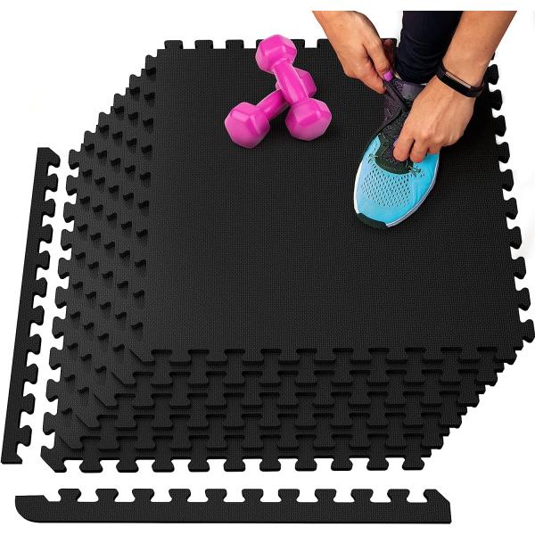 商品名WEISBRANDT Puzzle Exercise Mats, Workout Mat, EVA Interlocking Foam Tiles,  ” Thick Gym Flooring for Home Gym, MMA, H...