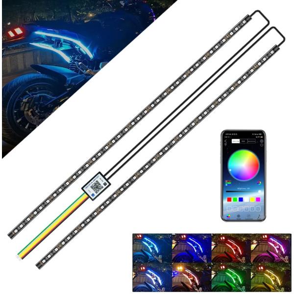 商品名HONLEEX 2pcs 23.6'' RGBIC LED Strips,4-in-1 Fuctions with APP Control Brake Turn Signal Reversing Daytime Running LED...