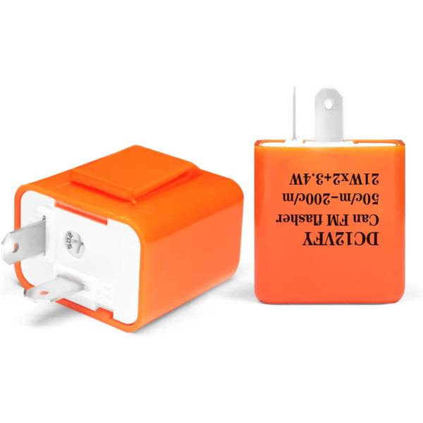 商品名2PCS 2-Pin Electronic Turn Signal Flasher Relay, Adjustable LED Flasher Relay, Suitable for Motorcycle Turn Signal In...