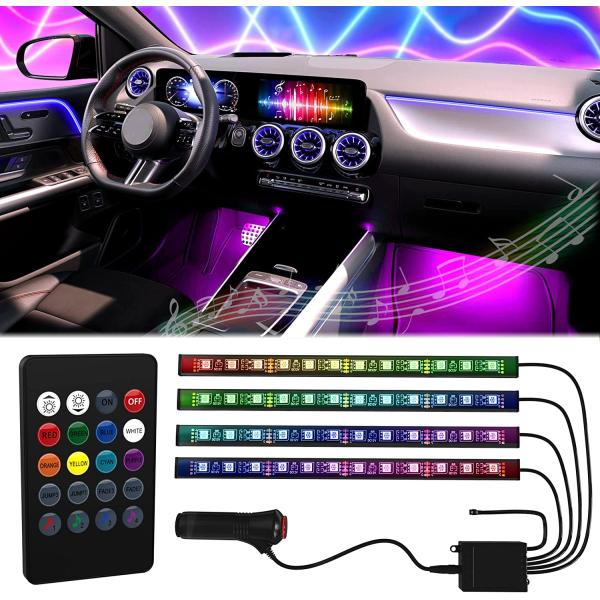 商品名Mega Racer LED Interior Car Lights - 8 Custom RGB Colors, Cars Strips Lights, 48 LED Chips, 4 Music Modes, Infrared R...