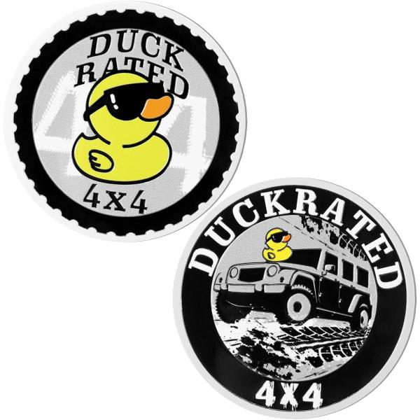商品名Tallew 2 Pieces Duck Rated Car Emblem 4 x 4 Metal Car Badge 3D Automotive Badge Decals Round Car Emblem Stickers Comp...