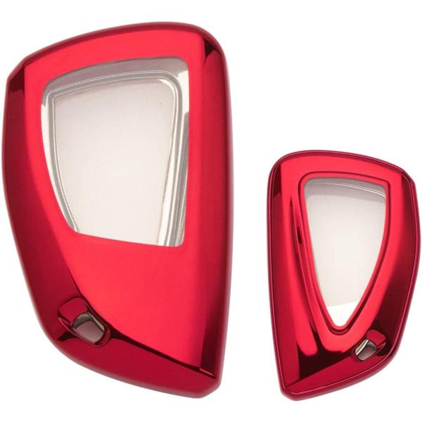 商品名Xotic Tech レッドソフトTPUキーフォブシェルフルカバーケース、シボレーサバーバン/タホGMCユーコン/ユーコンデナリスマートキーレスエントリーキーに対応Xotic Tech Red Soft TPU Key Fob She...