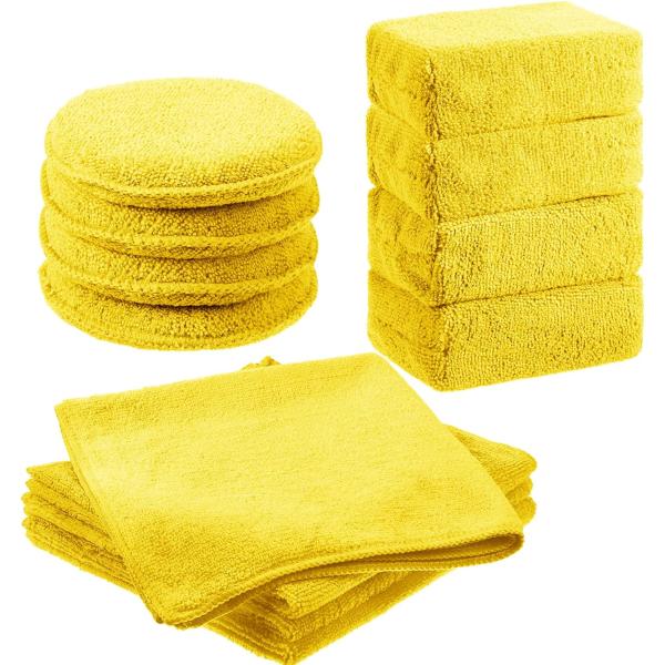 商品名Tallew 12 Pack Microfiber Applicator Pad Microfiber Sponge for Car Include Round Wax Microfiber Applicator Rectangle ...