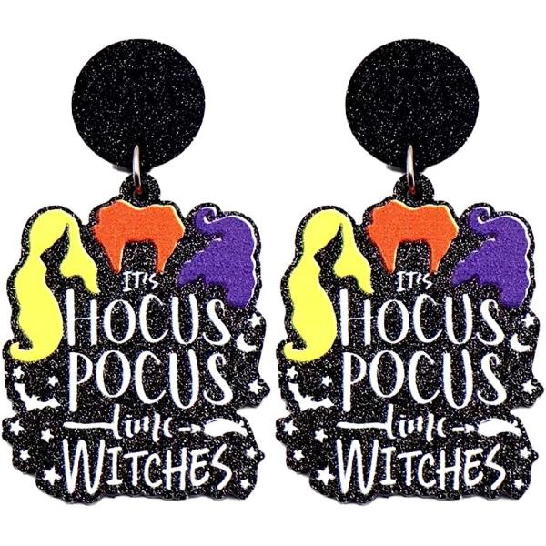商品名ハロウィン ホーカス ポーカス 魔女 姉妹 楽しいイヤリング ホーカス ポーカス ポーカス パーティーホストに 魔女のコスチュームアクセサリー レディース ガールズ, アクリル スターリングシルバー, 宝石なし。Halloween W...