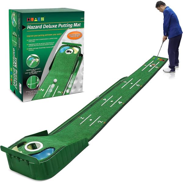 商品名HUAEN Golf Putting Green, Mat for Indoors, Golf Putting Matt with Ball Return and 3 Holes, Golf Training and Practice...