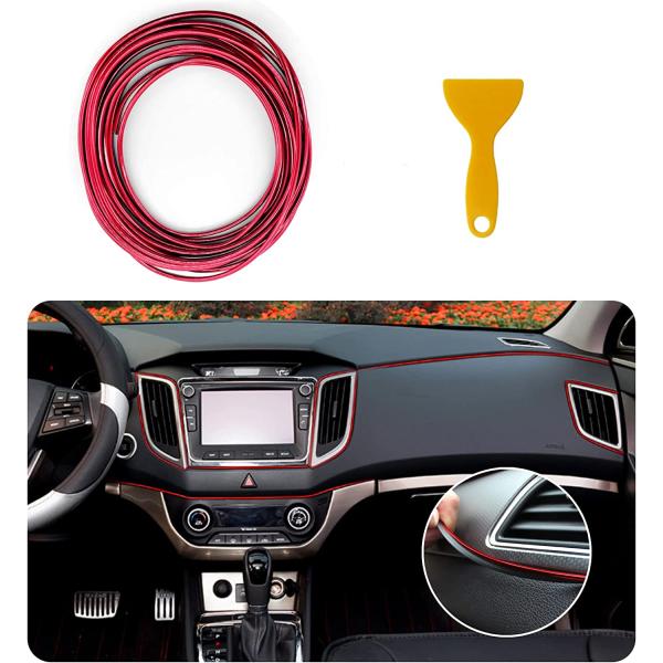 商品名Miytsya Car Interior Moulding Trim Universal, 16.4Ft Car Interior Trim Strips Waterproof Bendable Car Decorative Fill...