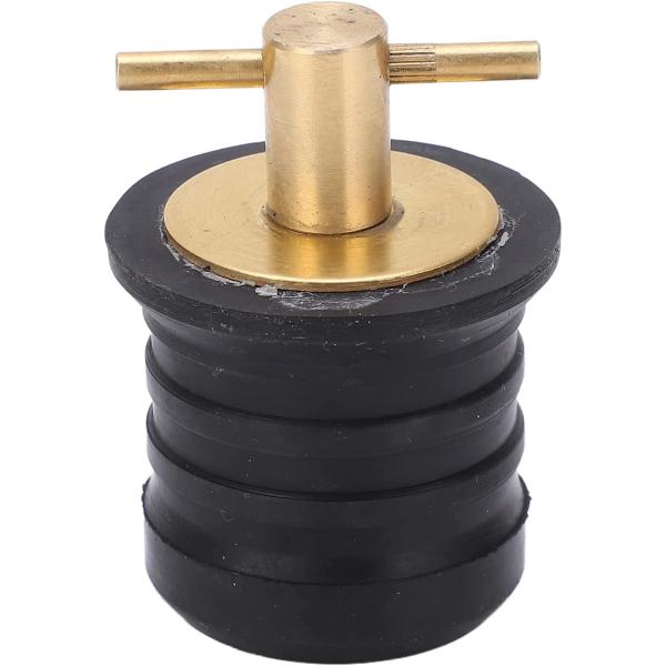 商品名ボート排水プラグ 真鍮Tハンドル排水プラグ ゴムシール付き 防錆 マリンボートアクセサリー (1インチ)Boat Drain Plug, Brass T Handle Drain Plug with Rubber Seal Rust ...