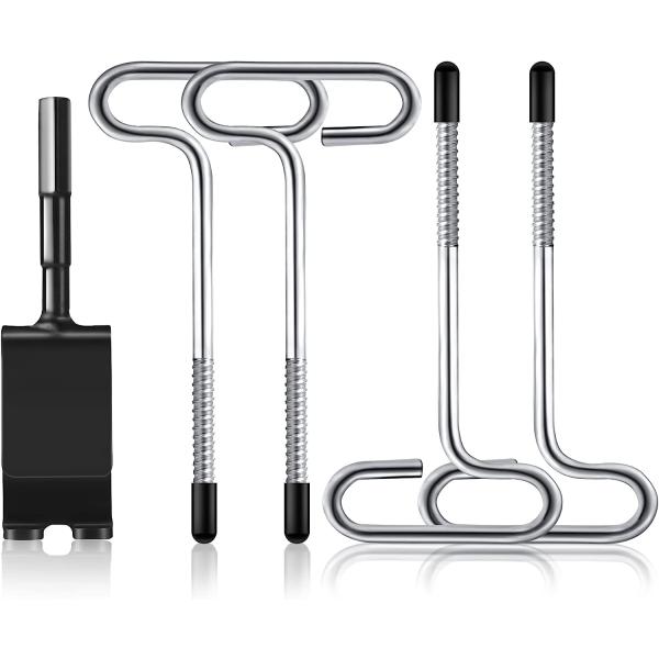 商品名LFUTARI アイスアンチョツールキット アイスアンカードリルアダプター 1個 ねじ山ペグ アイスフィッシングシェルター 杭釘4個付き ユニバーサルアイスフィッシングアンカーツールセット アイスインサートソーイング用(1)LFUTA...