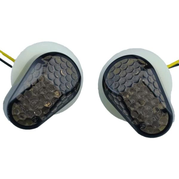 商品名Flush Mount Motorcycle Turn Signal LED Indicator Light Compatible with Yamaha YZF R1 R6 R6S, 12V Universal Smokedブランド...