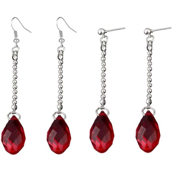 商品名Cosplay Kurapika Earrings Anime Drop Earrings Red Teardrop Comic Earrings Halloween Jewelry Accessories Durable &amp;...
