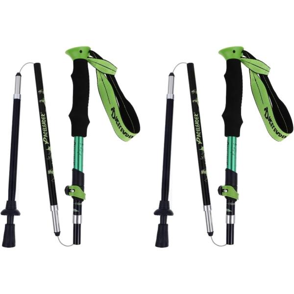 商品名INOOMP Hiking Gear Folding Cane Foldable Cane 2pcs Trekking Poles Collapsible Hiking Stick Walking Sticks Trekking St...