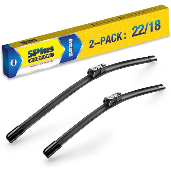 商品名5 PLUS 22""+18"" Windshield Wiper Blades, Replacement For CHEVROLET Colorado 2017-2014 /GMC Canyon 2018-2015 (Set of ...