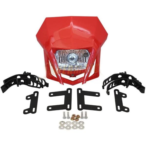 商品名Motorcycle Headlight Fairing Universal Dual Sport Motorcycle Headlight Dirt Bike Head Lamp Motocross Fit for Honda XR...