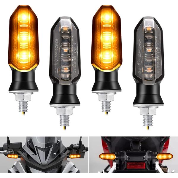商品名CHCSHH 4PCS Motorcycle Turn Signals 12V Universal Front Rear Blinker Turn Signal LED Lights Super Bright Amber Lamp f...