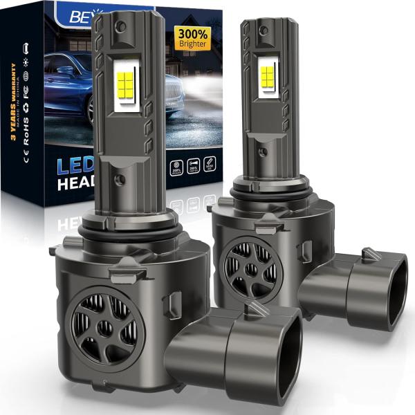 商品名Bevinsee 9006 HB4 Powersport Bulbs, 100W 15000LM 400% Super Bright 6000K White, Wireless Light Bulbs for Motorcycle A...