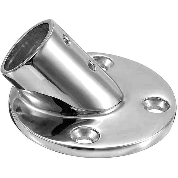 商品名90 Degree Heavy Dudy Marine Boat Round Base，1-1/4“316 Stainless Steel Yacht Hand Rail Fitting Rail Tube Stanchion Bas...