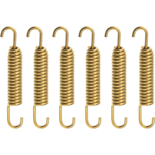 商品名X AUTOHAUX 6pcs 36mm 1.42"" Motorcycle Muffler Exhaust Pipe Spring Universal Stainless Steel Gold Toneブランド：X AUTOHAUX...