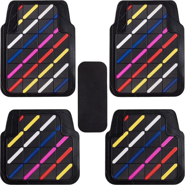 商品名TUCAREST Universal Trimmable Heavy Duty 4-Piece Premium Latex Rubber Floor Mat for Cars, SUVs and Trucks, Waterproof ...