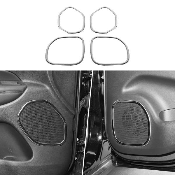 商品名PDKLIN for Jeep Door Speaker Frame Trim Cover Decoration Compatible with Jeep Grand Cherokee 2011-2020, Chrome, Inter...