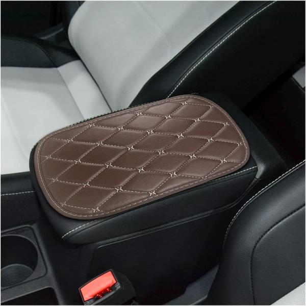 商品名Auto Center Console Pad, PU Leather Car Center Console Box Cushion, Non Slip Soft Armrest Seat Box Cover, Waterproof ...