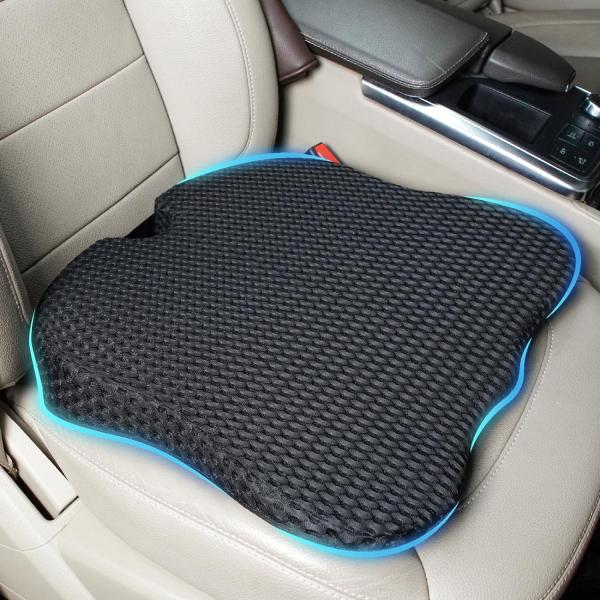 商品名Lofty Aim カーシートクッション ドライバー用 低反発クッション 快適な運転用 ブラックLofty Aim Car Seat Cushion for Driver: Memory Foam Car Cushion for Co...
