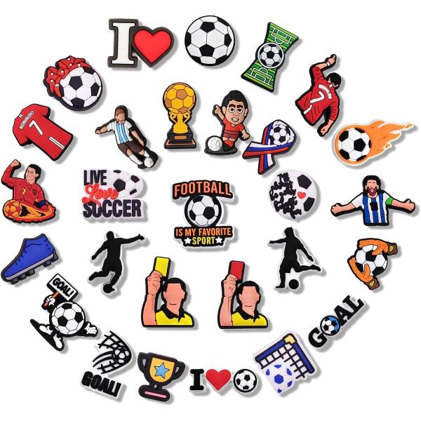 商品名Soccer Croc Charms PVC Clogs Sandals Bracelets Wristband Sports Charm Decoration Accessories for Boys Kids Birthday G...