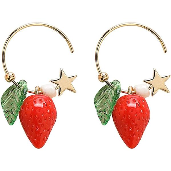 商品名HJINGBIN Stylish Cute Little Star Strawberry Earring Temperament Accessories for Women Girls Charm Jewelry Gifts Attr...