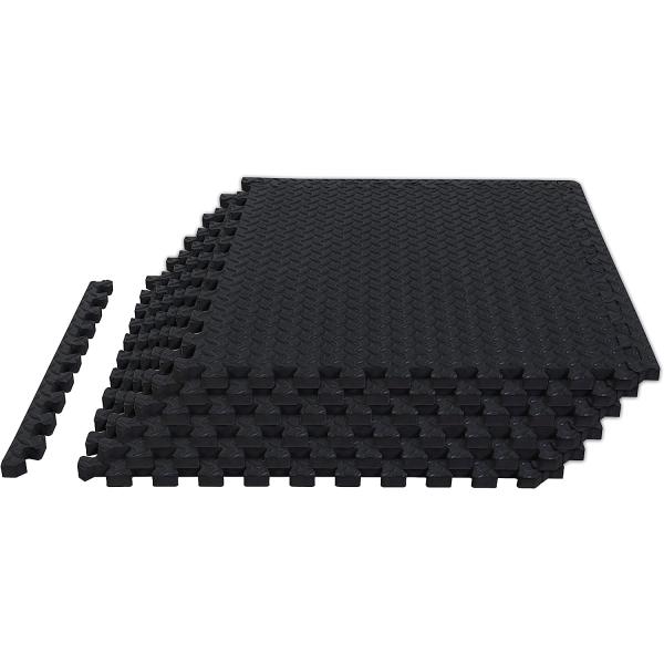 商品名Mat Block Interlocking Foam Tiles Puzzle Mats for Floor 24 SQ FT, 1/2 inch, 6 Tiles, EVA Gym Mat Flooring Exercise Eq...