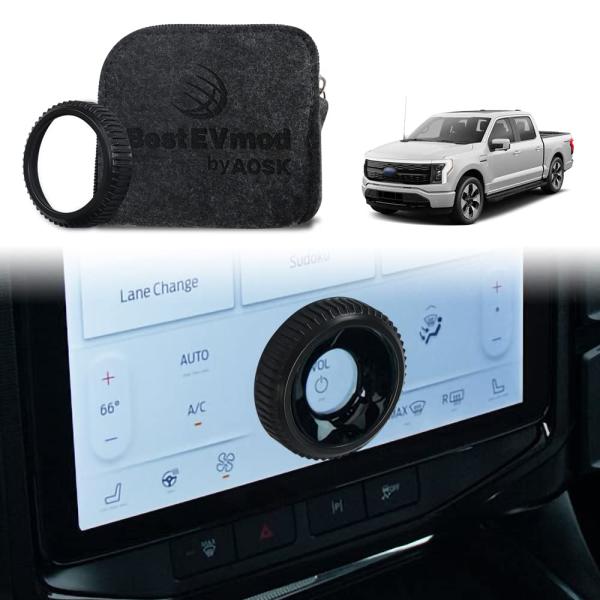 商品名BestEvMod for F-150 Lightning Interior Volume Control Knob Metal Cover Accessories Volume Switch Knob Cover Zinc Allo...