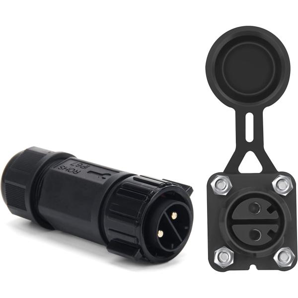 商品名トローリングモータープラグレセプタクルセット ボート電源コネクタプラグ 防水コネクタ トローリングモーター/ダウンリガー用 12/24/36/48ボルト ボート マリンパワーコネクタ (ブラック)Trolling Motor Plug...