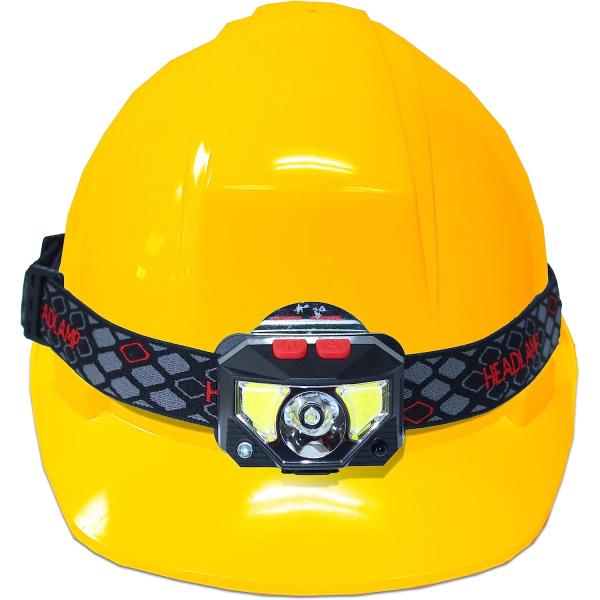 商品名Skywin Hard Hat Light Rechargeable Lightweight USB Flashlight, XPG+COB 3 LED 200 Lumen Head Lamp with Red Light Headl...