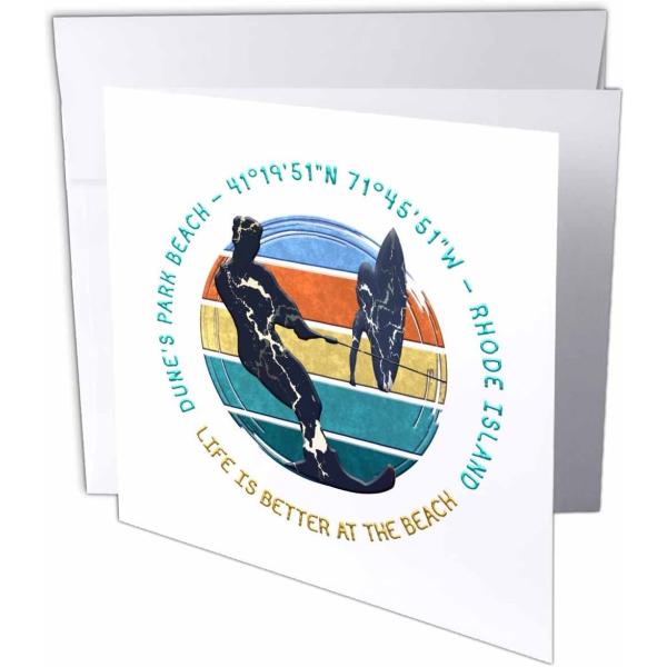 商品名3dRose Dunes Park Beach, Westerly, Rhode Island summer travel family... - Greeting Cards (gc-365952-5)ブランド：3dRose商品サイ...
