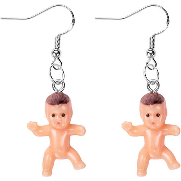 商品名1 Pair Dangle Earrings Mini Realistic Handmade Decorative All-match Baby Shower Accessories Gifts Women Baby Doll Pen...