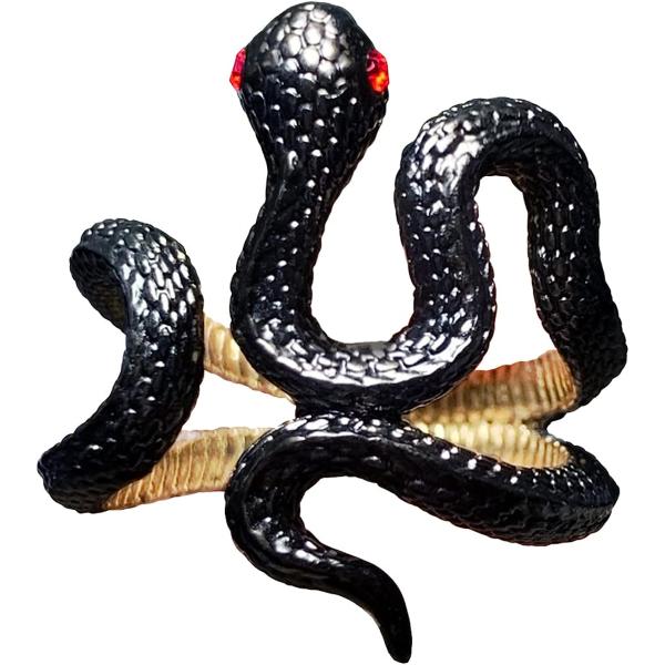 商品名SUNEE - ブラック スネークリング ジュエリー フリーサイズ ゴシックアクセサリー ガールズ レディース メンズ ティーンズ用, 合金, 宝石なしSUNEE - Black Snake Ring Jewelry Free siz...