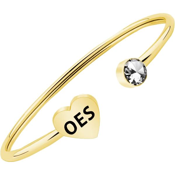 商品名FAADBUK Order of The Eastern Star ブレスレット OES ジュエリー OES シンボルブレスレット OESB ソロリティギフト レディース ガールズ, 2XL, ステンレス鋼, ステンレススチールFAA...