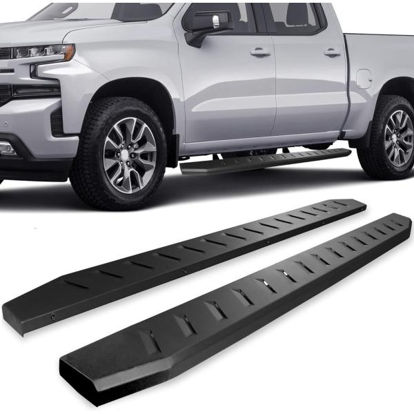 商品名SUPERDRIVE 6インチ ランニングボード 2019-2022 シボレーシルバラード GMC シエラ 1500 2020-2022 シルバラード 2500HD 3500HD クルーキャブ 滑り止め表面 高耐久サイドステップレール...