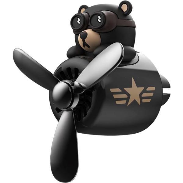 商品名車用芳香剤 かわいいカートゥーンベアCar Air Fresheners Cute Pilot Bear Car Diffuser Rotating Propeller Cartoon Automotive Air Outlet Fa...