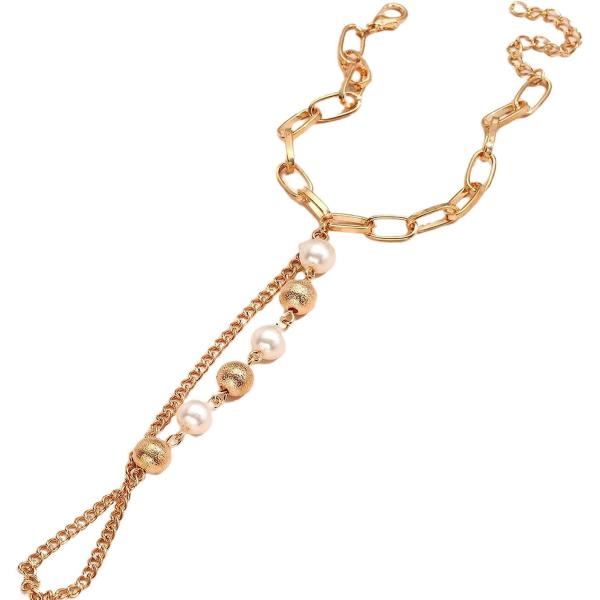 商品名Walbest Bracelets, Women Bracelet Imitation Pearl Stainless Connected Patchwork Bracelet Circlet Set Hand Accessories...