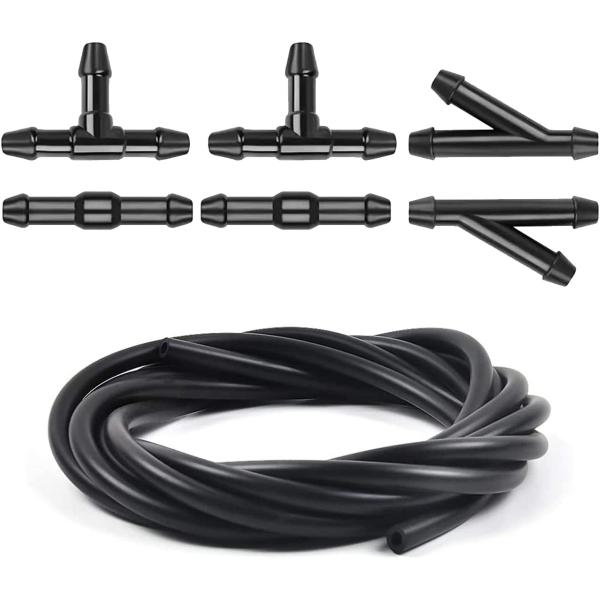 商品名Windshield Washer Hose Kit, 3 Meter Washer Fluid Hose with 6 Pcs Hose Connectors, Windshield Washer Nozzles Kit Suita...
