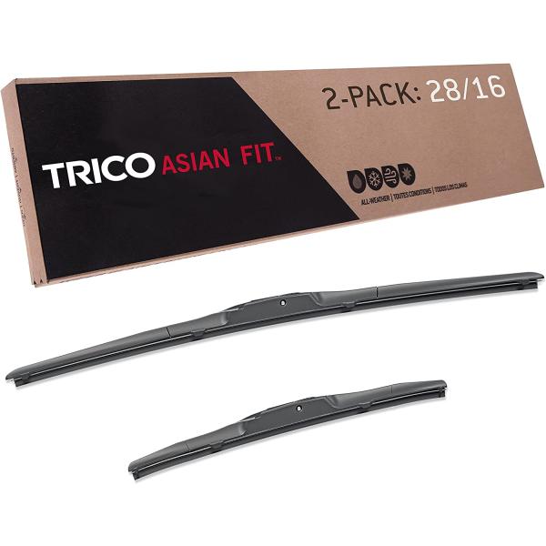 商品名TRICO Solutions Asian Fit 28 Inch &amp; 16 Inch Pack of 2 High Performance Automotive Replacement Windshield Wiper Bl...